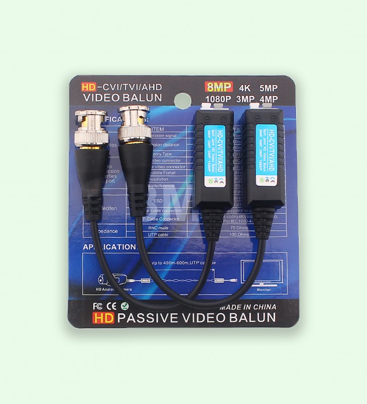 Balun vidéo CCTV HD AHD TVI CVI, 1080P, 960P, 720P, 8MP, 5MP, 3MP